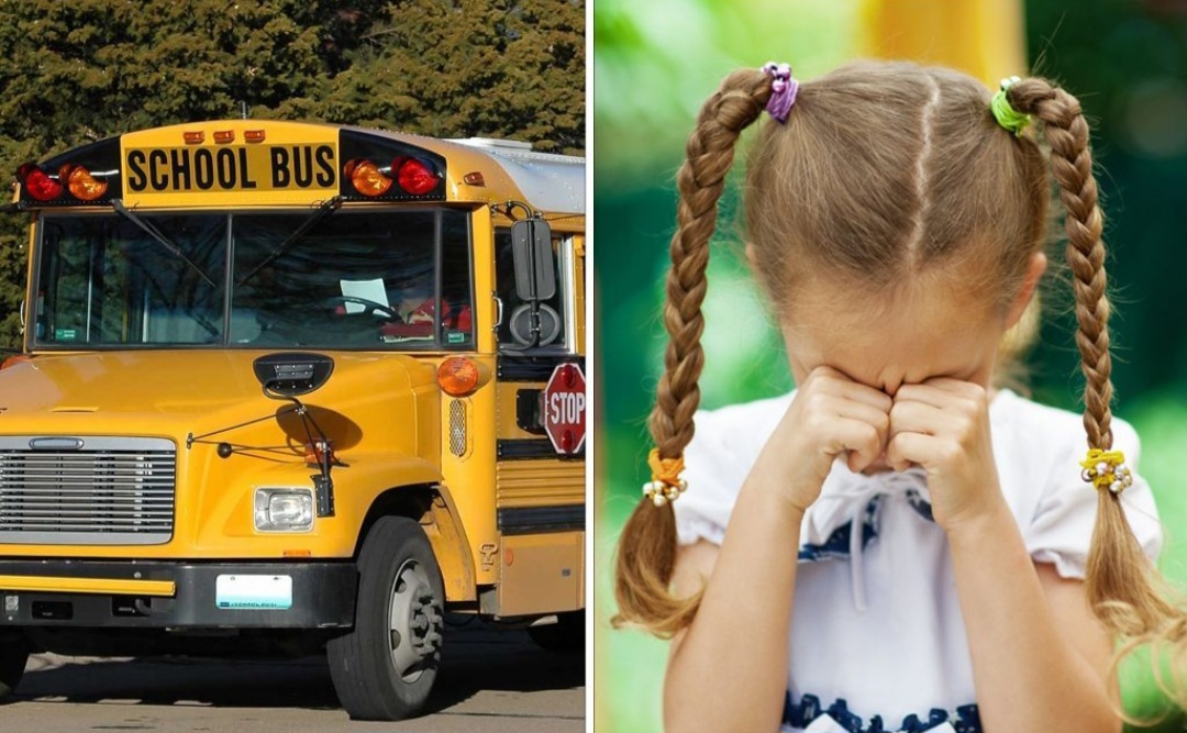 Every Day Little Girl Cries Before Getting On School Bus, Dad is ...