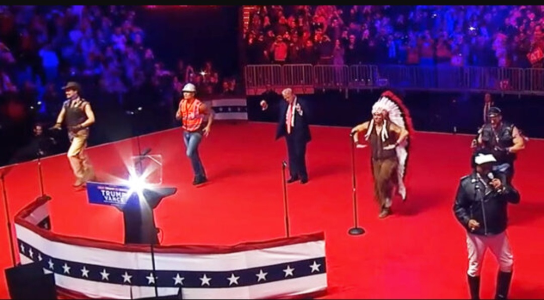 WATCH: Trump Dances With The Village People to Y.M.C.A. Live On Stage ...