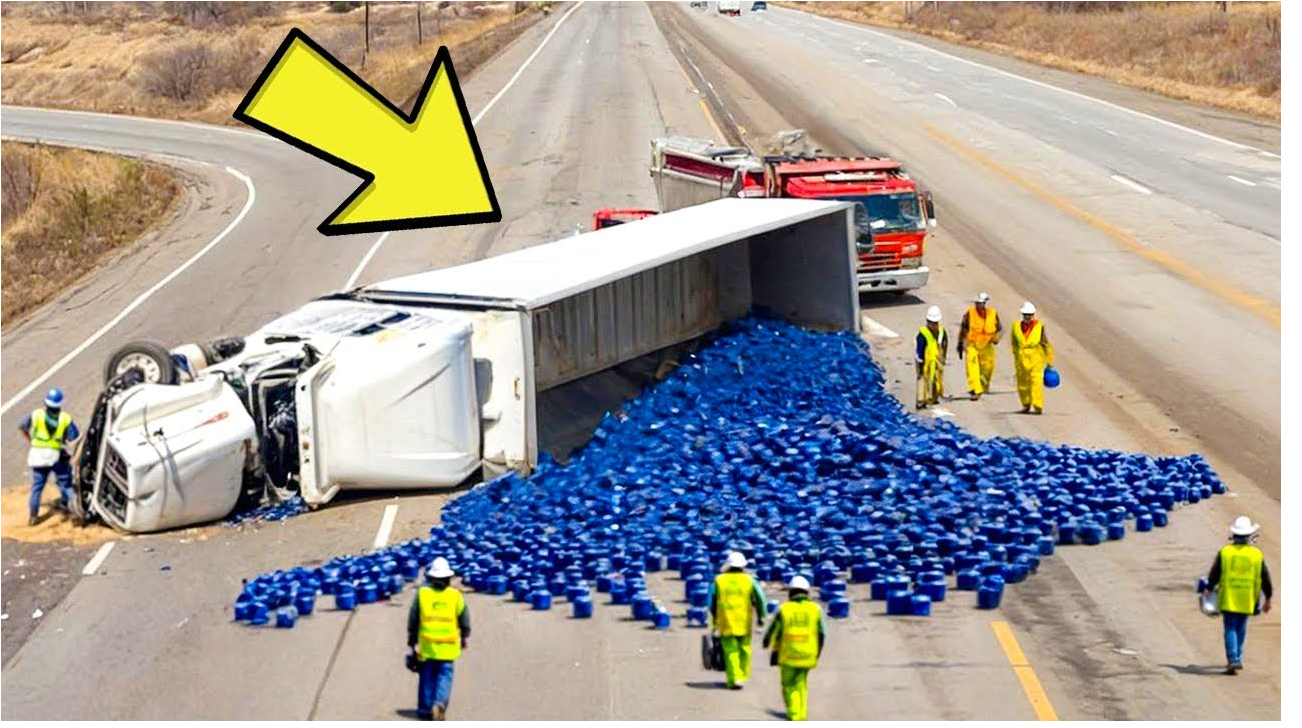 Truck Accident Reveals Hidden Cargo, Turns Pale When He Finds Out What ...